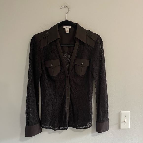 Cache | Tops | Womens Y2k Vintage Cache Button Up Blouse Size Medium ...